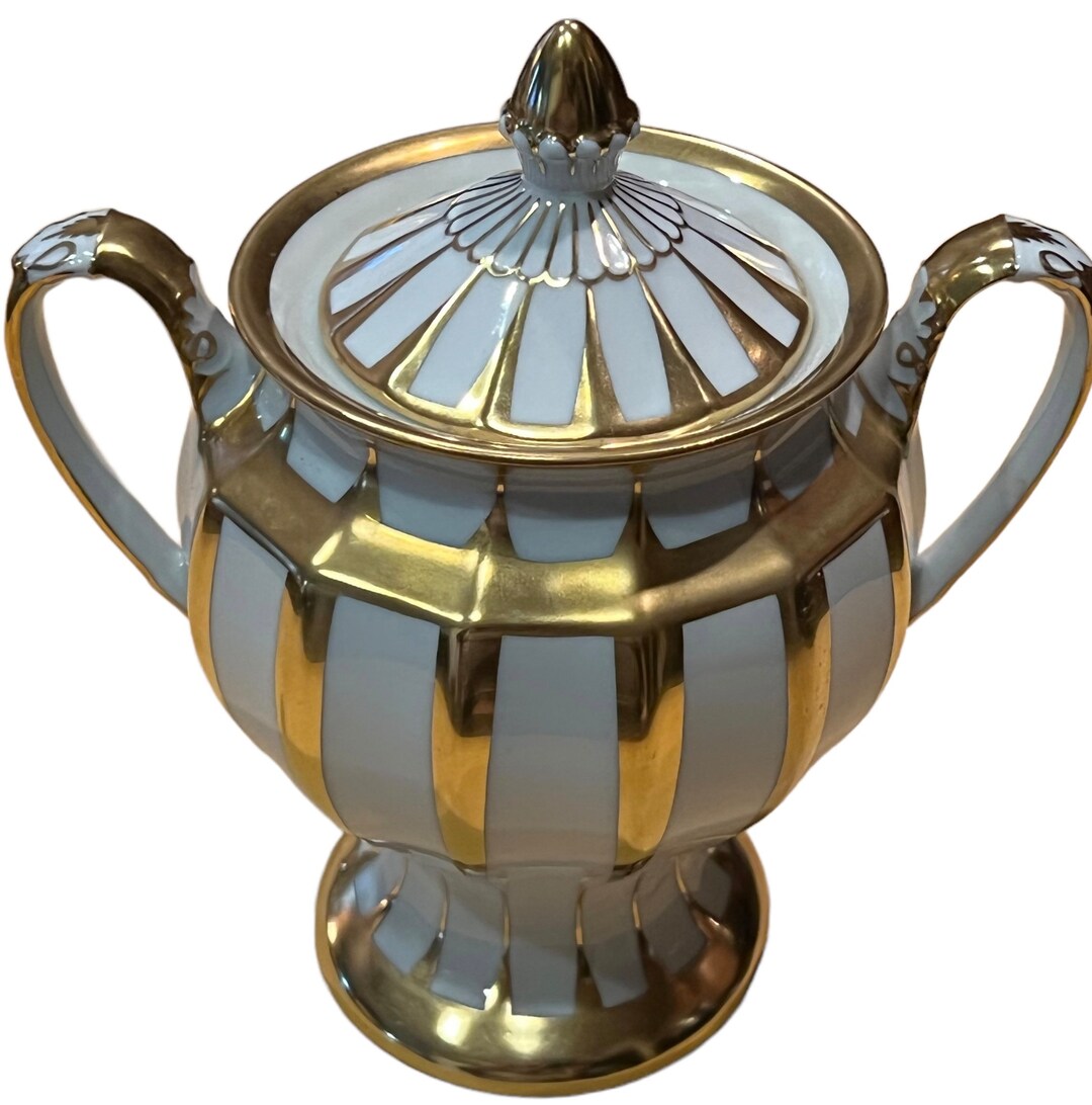Regal German Furstenberg Grecque Athena Heavy Gold Gild Porcelain Sugar ...