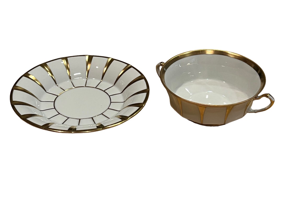 Regal German Furstenberg Grecque Athena Heavy Gold Gild Porcelain Cream ...