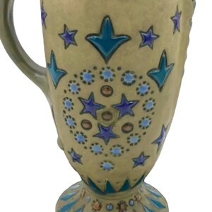 Antique Amphora Austria Enamel Stars Child Ceramic Milk Lager Pitcher ...