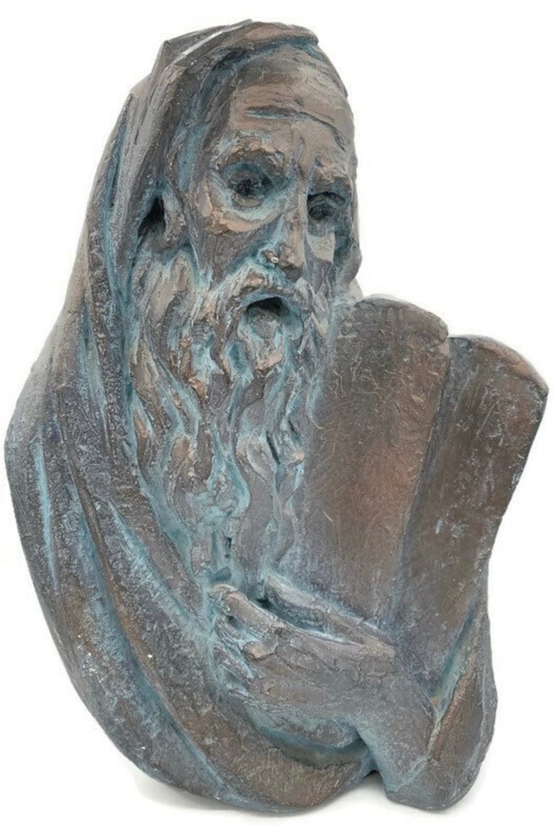 Vintage MCM Mid Century Moses and Ten Commandments Statue Arnold ...