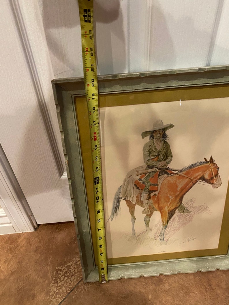 Vintage Old Ramon Mexican Cowboy Framed Print by Frederic - Etsy