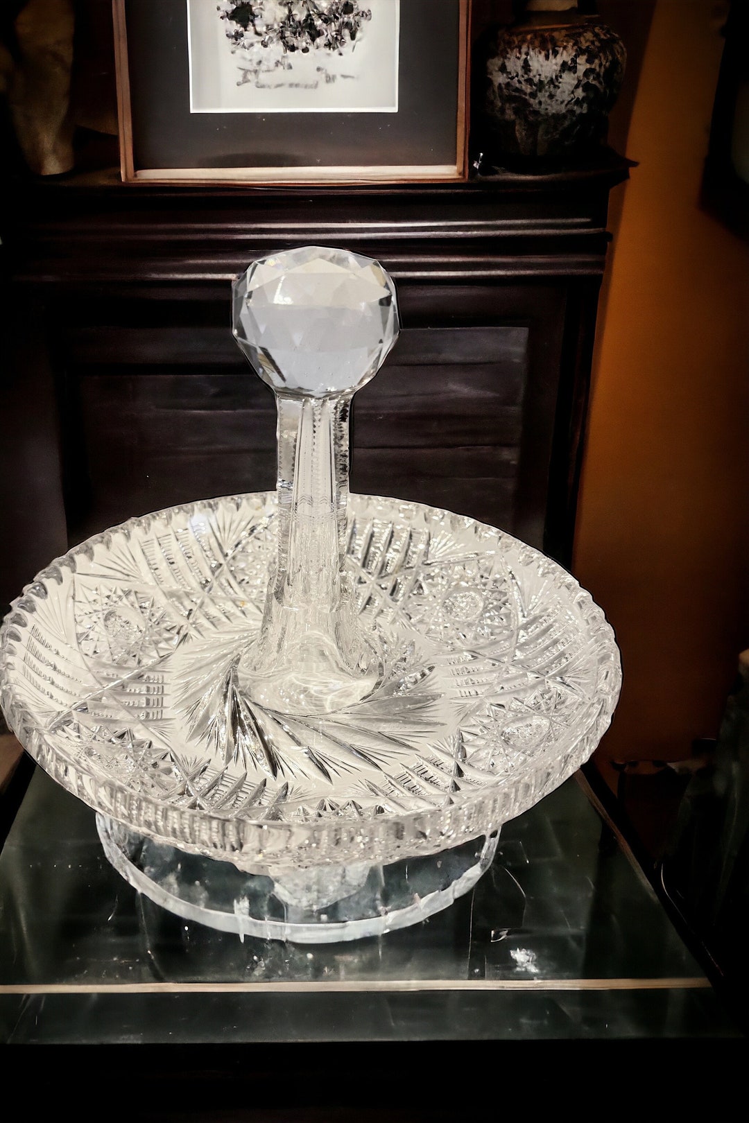 Antique American Brilliant Stick Bon Bon Dish Very Rare - Etsy