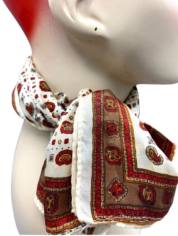 Vintage Forest Burnt Orange Paisley Pattern Made In E… - Gem
