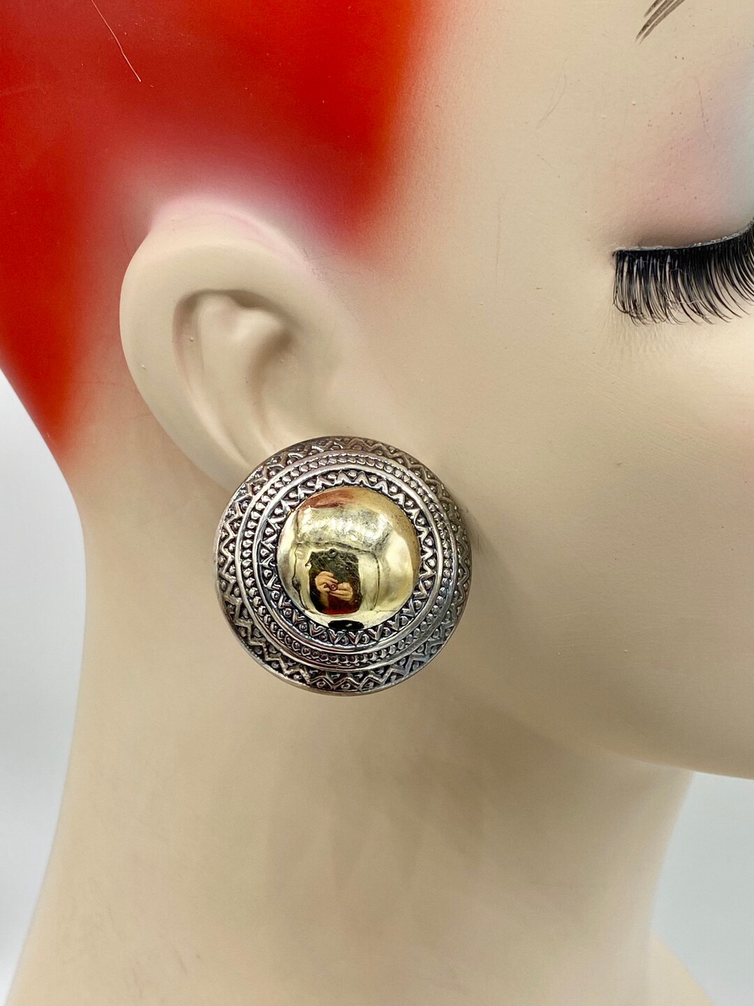 Vintage BRIAN BERGNER 925 Sterling Silver With Gold Washed Cabochon ...