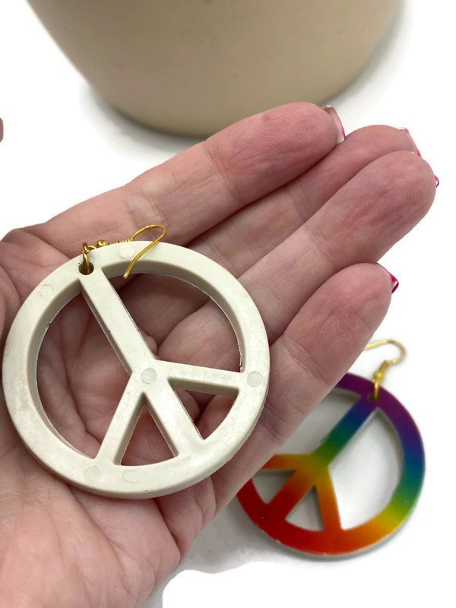 Vintage Funky Peace Sign Purple Green Orange Psychedelic Tie - Etsy