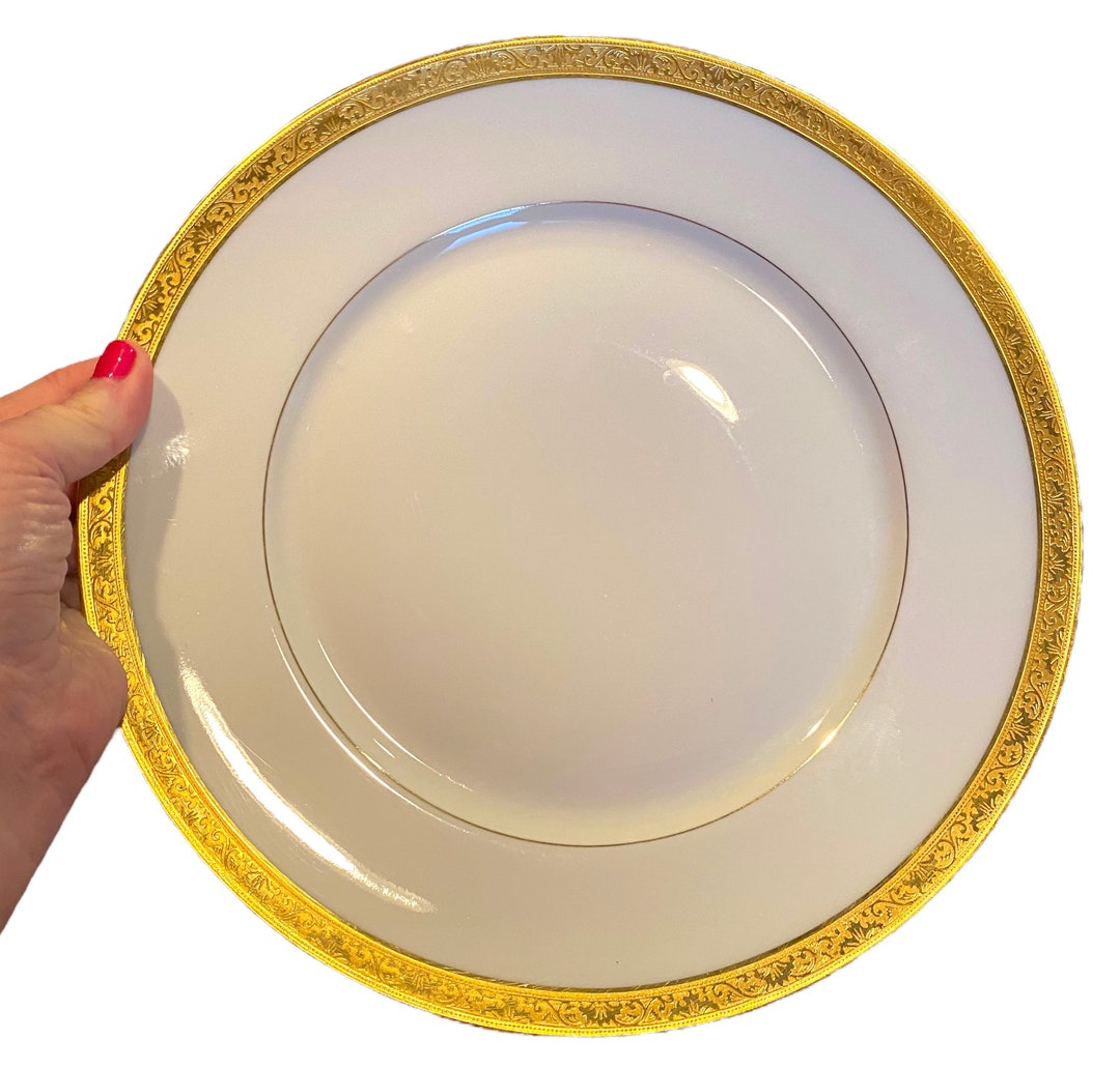 Vtg Raynaud French Renaissance Ambassador Gold Dinner Plate Limoges ...