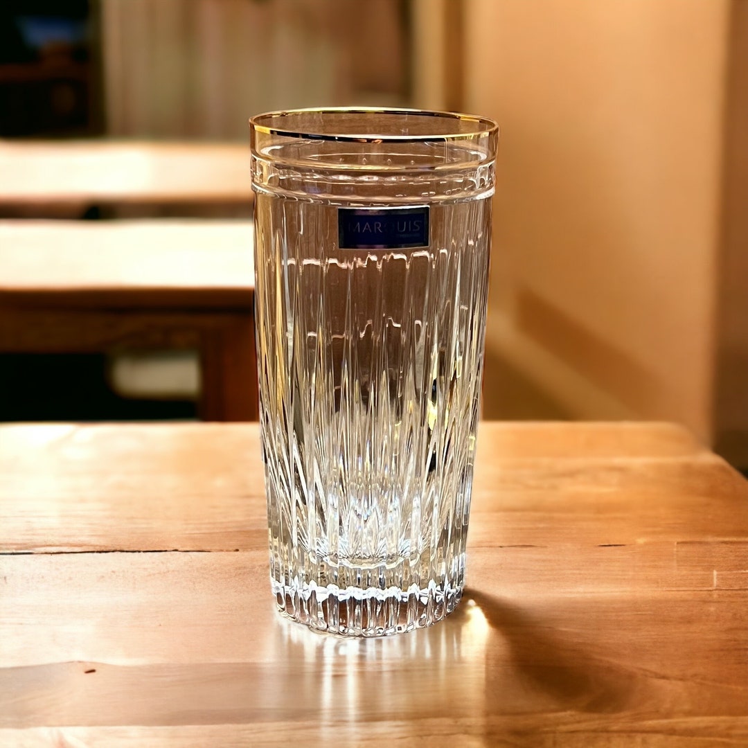 Vintage Waterford Marquis Crystal Hanover Gold Highball Glass Free USA ...