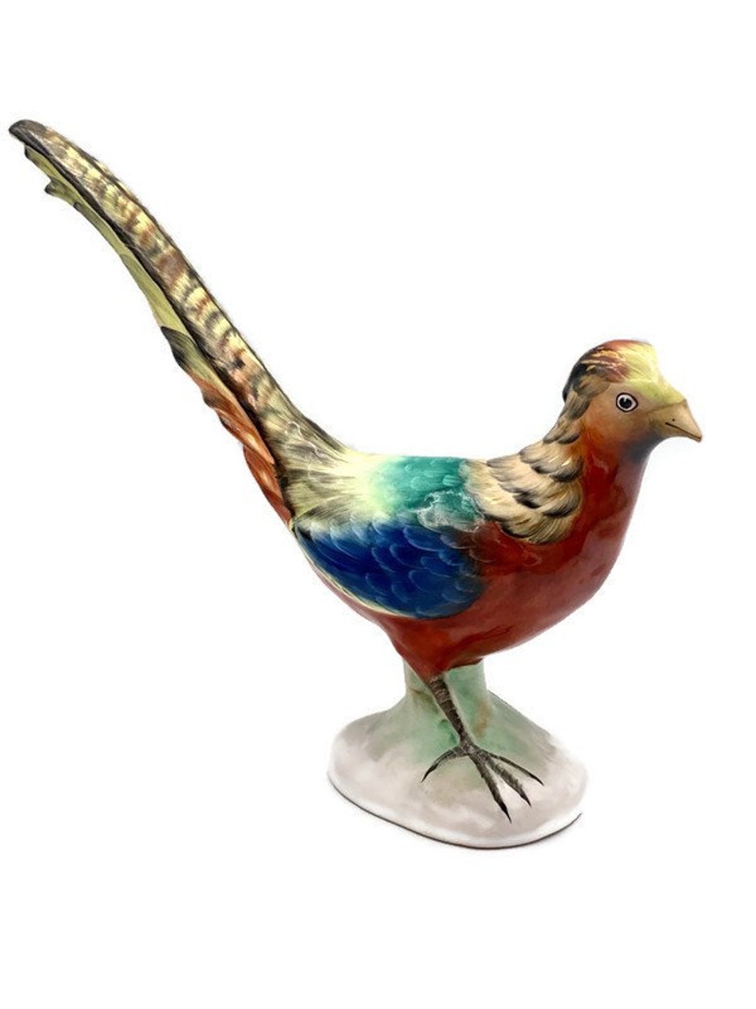 Vintage Bavarian Porcelain Golden Pheasant Figurine - Etsy