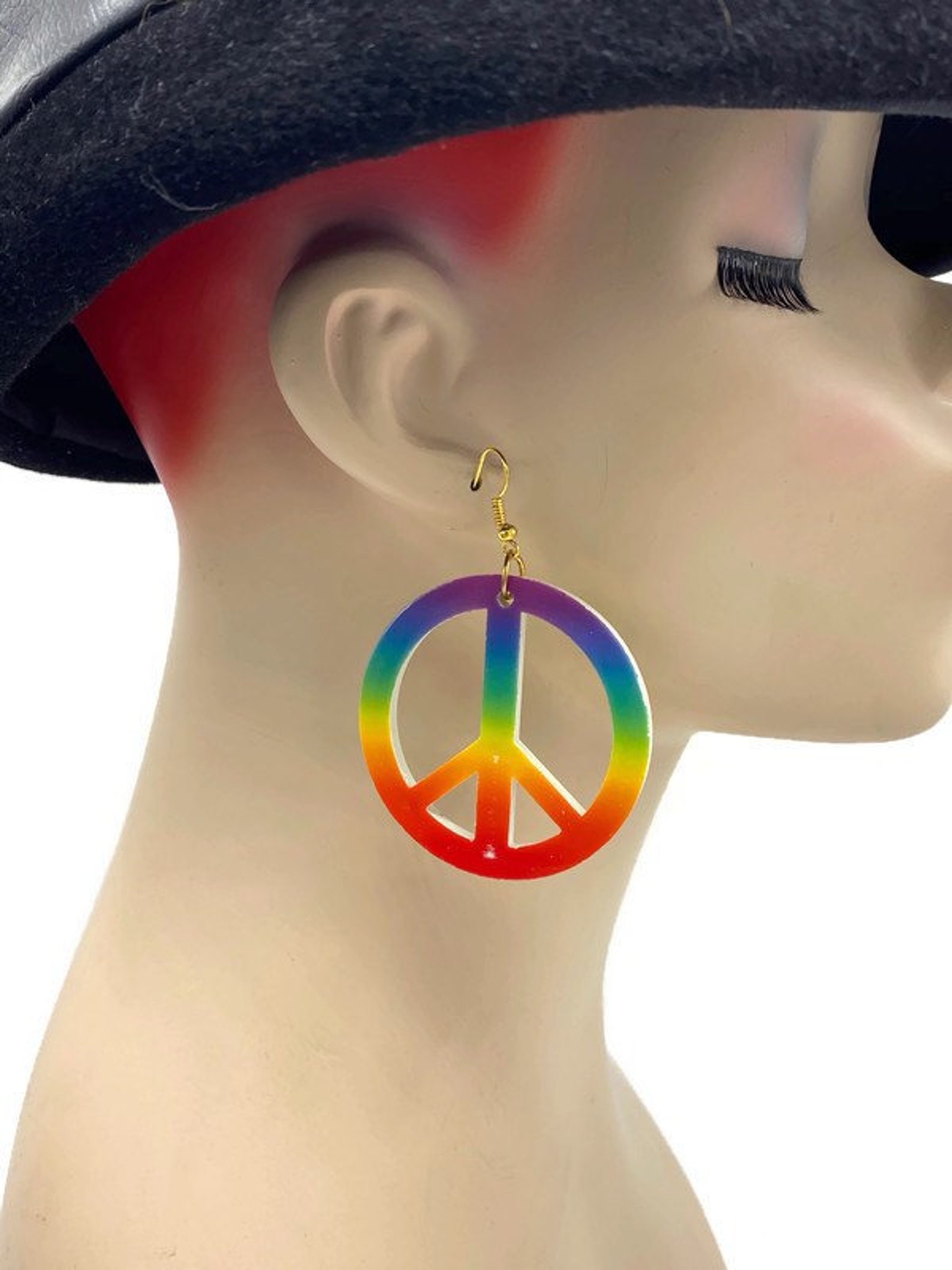 Vintage Funky Peace Sign Purple Green Orange Psychedelic Tie - Etsy