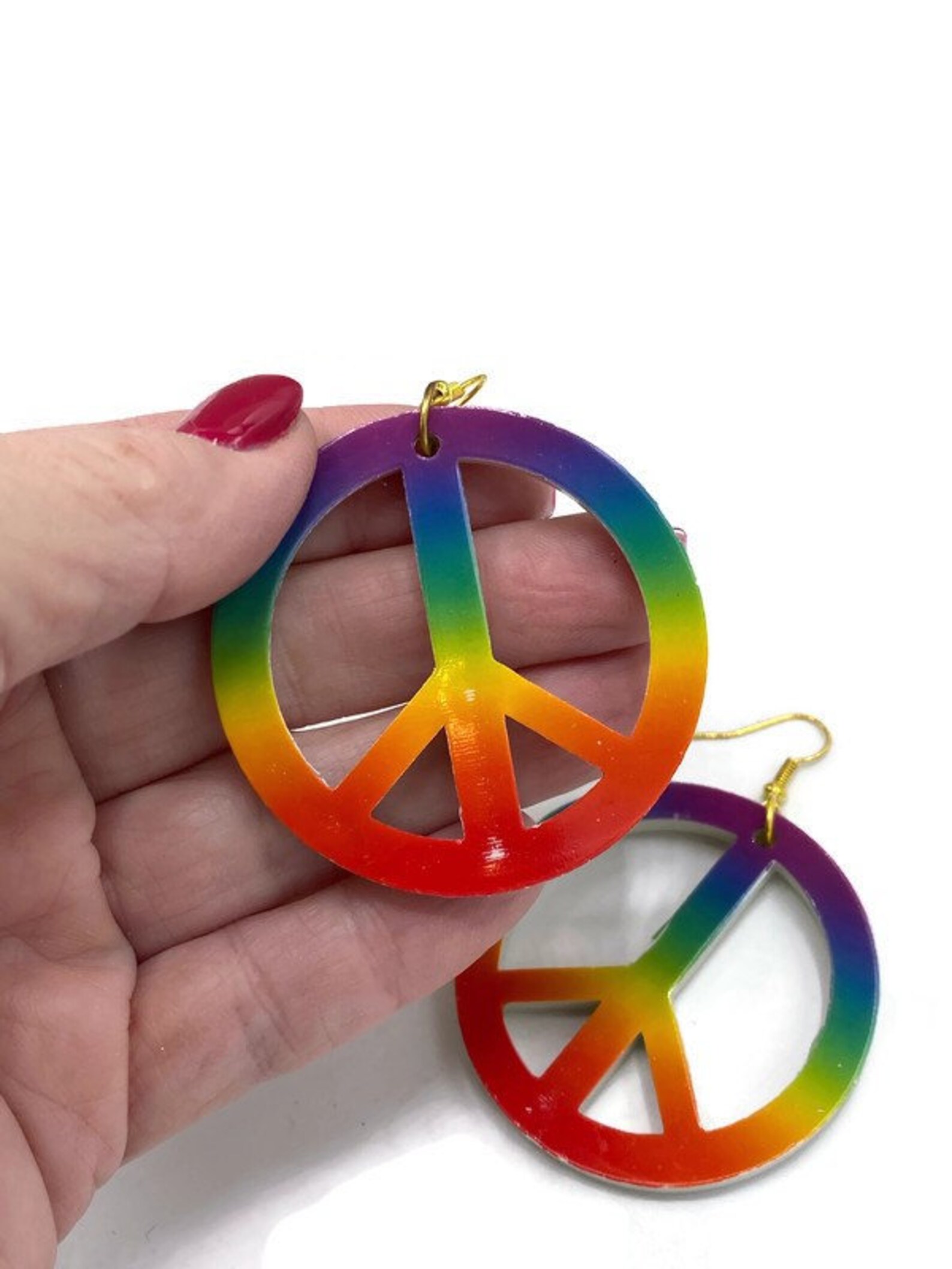 Vintage Funky Peace Sign Purple Green Orange Psychedelic Tie - Etsy