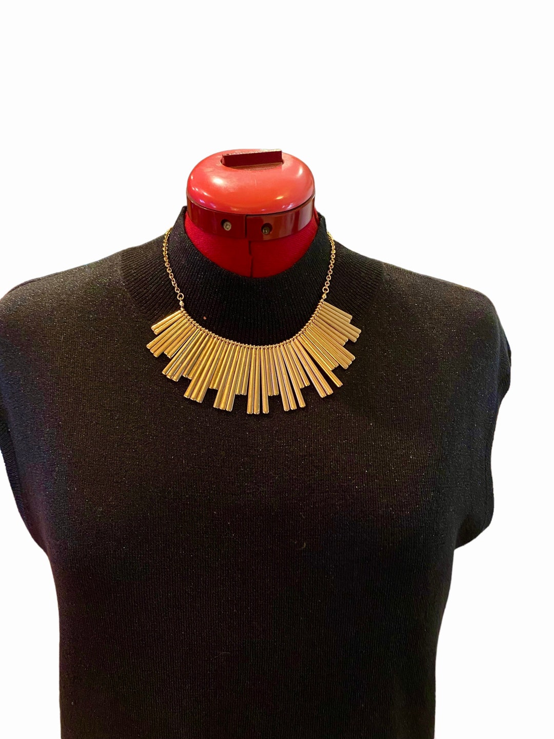 Vintage Liz Claiborne Gold Plated Peter Pan Style Choker Necklace JD7 ...
