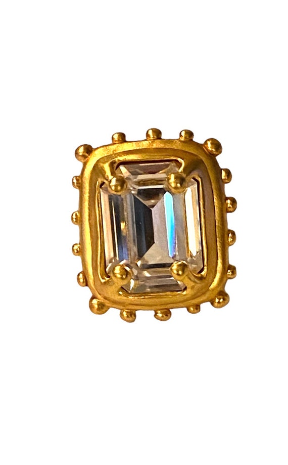 Vintage Karl Lagerfeld Baroque Brushed Gold Plated MC… - Gem