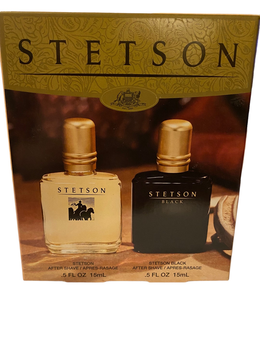 Vintage Coty Stetson & Stetson Black After Shave .5 Oz Full in Box - Etsy