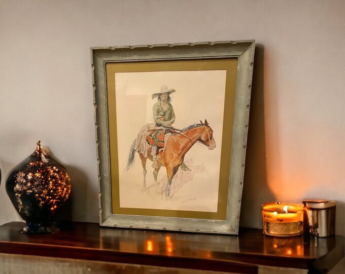 Vintage Old Ramon Mexican Cowboy Framed Print by Frederic - Etsy