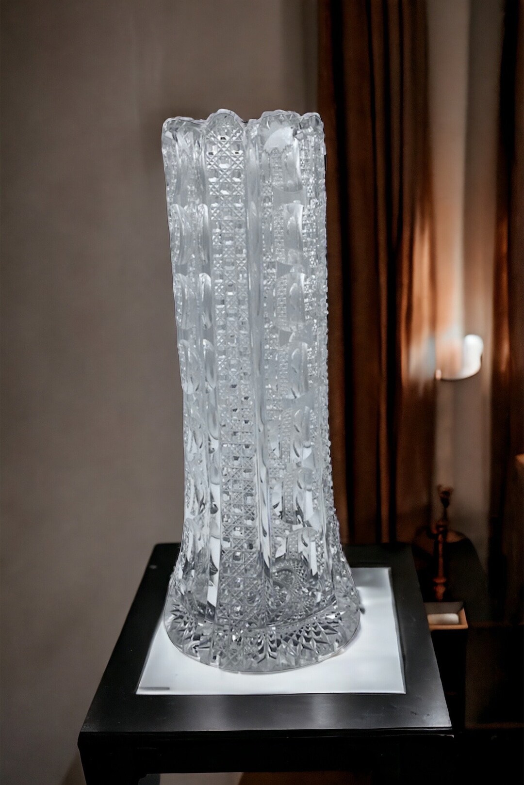 Antique Dorflinger Montrose American Brilliant Cut Glass Circles and ...