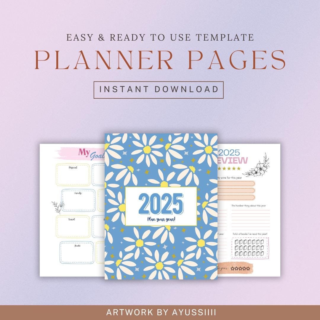2025 Planner, Printable Planner, Weekly Printable Planner, Monthly ...