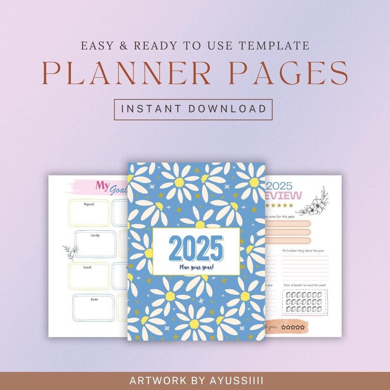 2025 Planner, Printable Planner, Weekly Printable Planner, Monthly ...