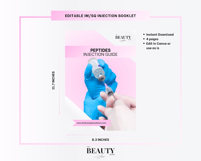 Peptide Injection Guide: IM & Sub Q Protocol (editable Canva Template ...