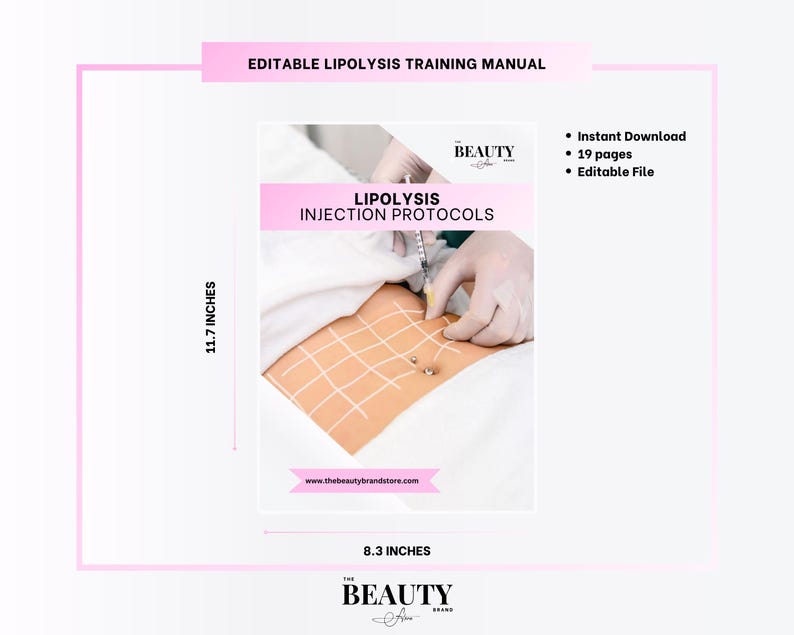 Fat Dissolve Lipolysis Injections Protocol Booklet: Editable Canva PDF ...