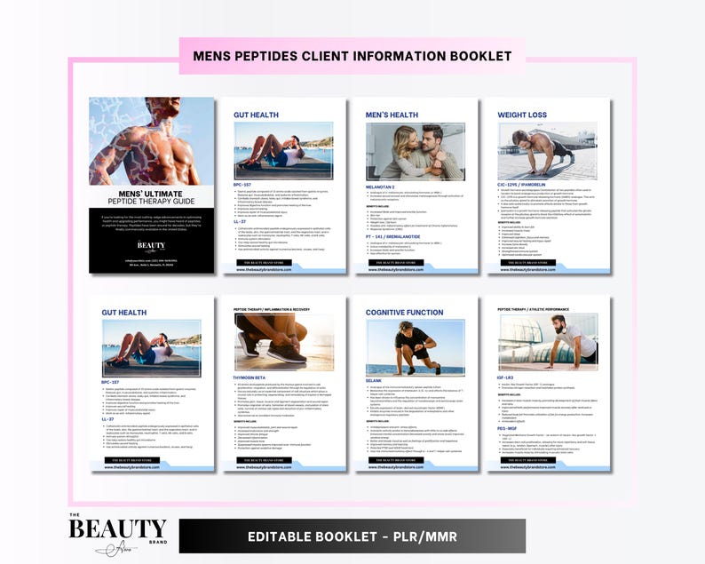 Mens Peptides Therapy Patient Guide: Editable Canva Template (PDF Ebook) - Etsy