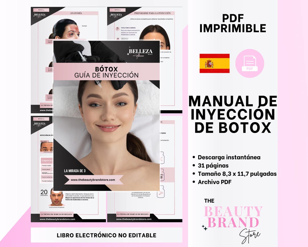 Spanish Botox Training Manual, Beginners, Cosmetic Aesthetics ...