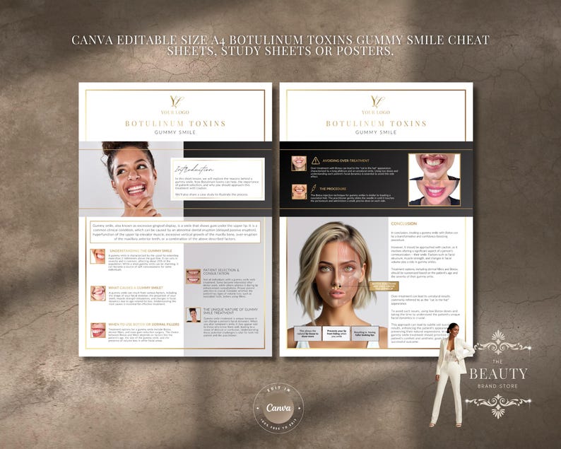 Botox Lesson Gummy Smile Cheat Sheets, Reference Guide, Learning ...
