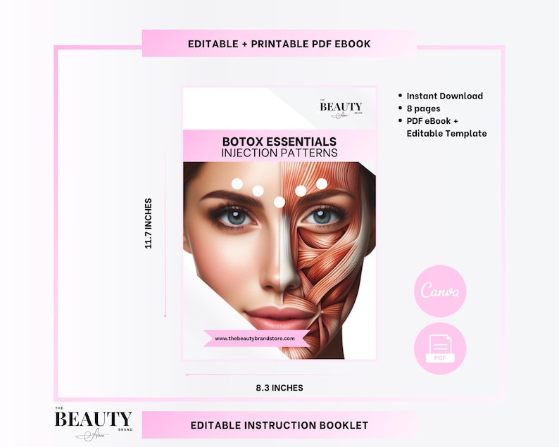 Botox Injection Patterns Guide: Editable Aesthetics Training (PDF Ebook) - Etsy