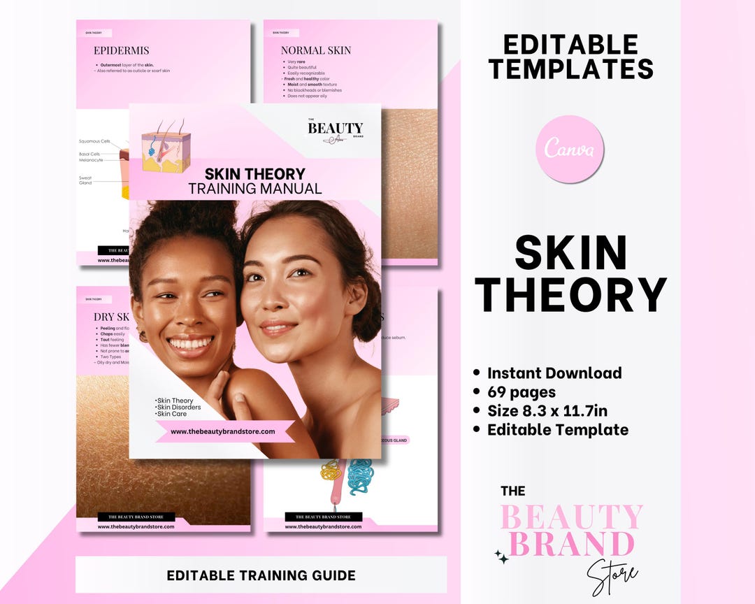 Skin Theory Training Manual, Skin Anatomy Guide, Student or Tutor, Skin ...