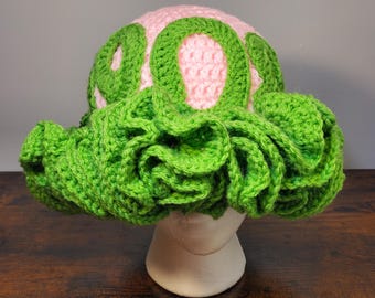 1908 Alpha Kappa Alpha Crochet Ruffle Hat - Etsy