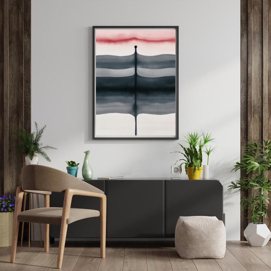 Abstract Wall Art , Minimalistic Art , Symmetrical Wall Art , Modern ...