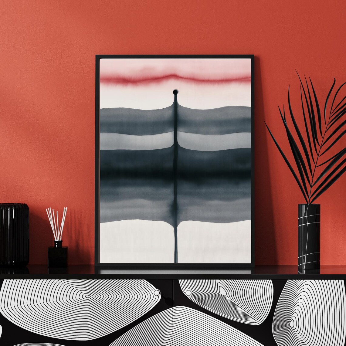 Abstract Wall Art , Minimalistic Art , Symmetrical Wall Art , Modern ...