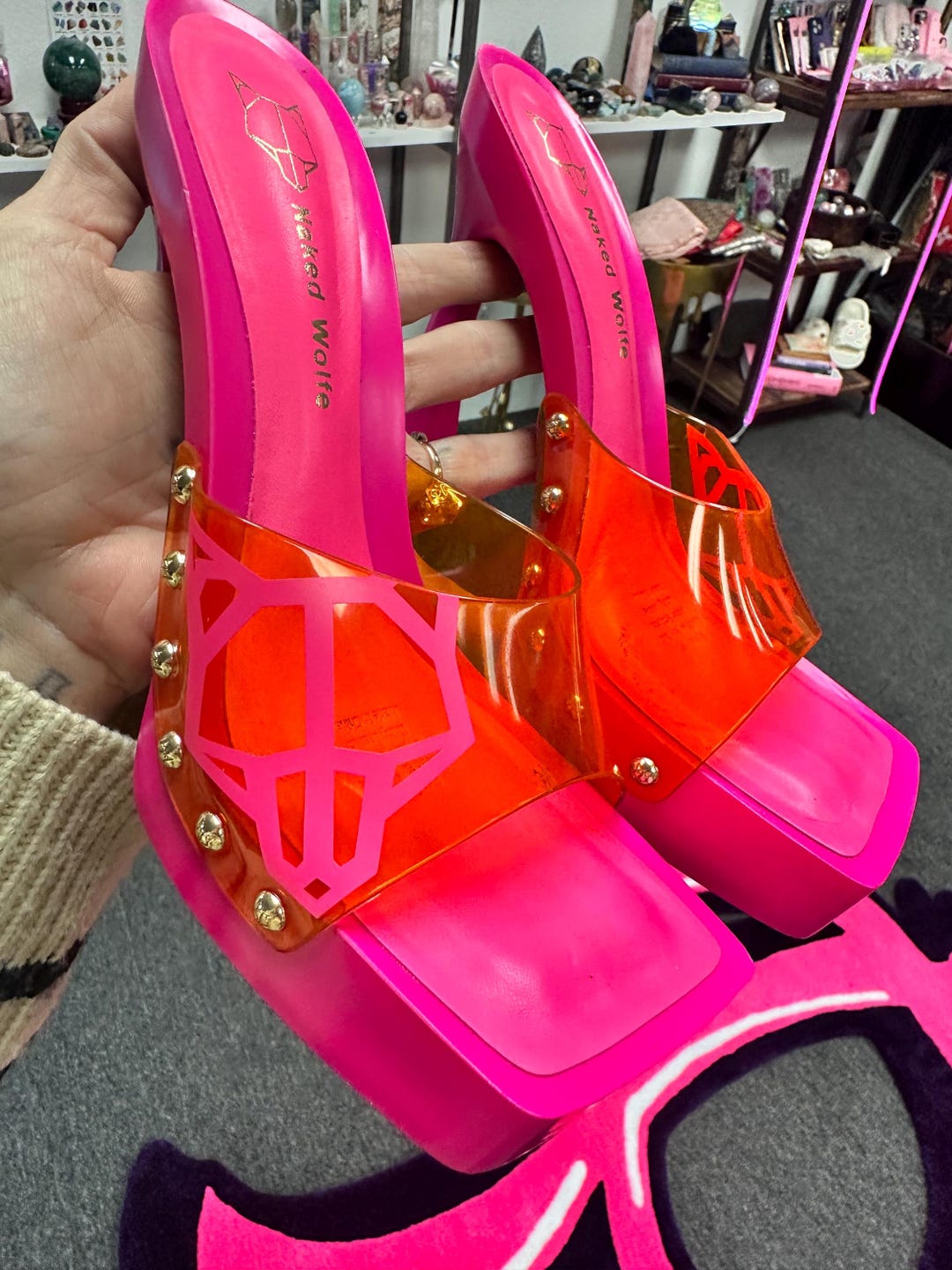 Naked Wolfe Bright Pink Heels - Etsy