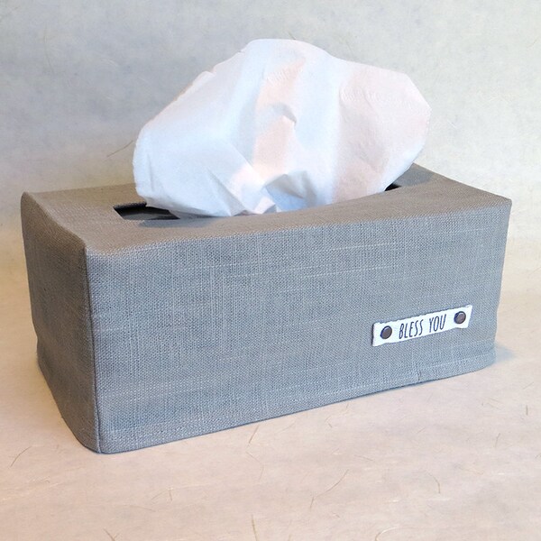 Linen Tissue Box Cover - Etsy