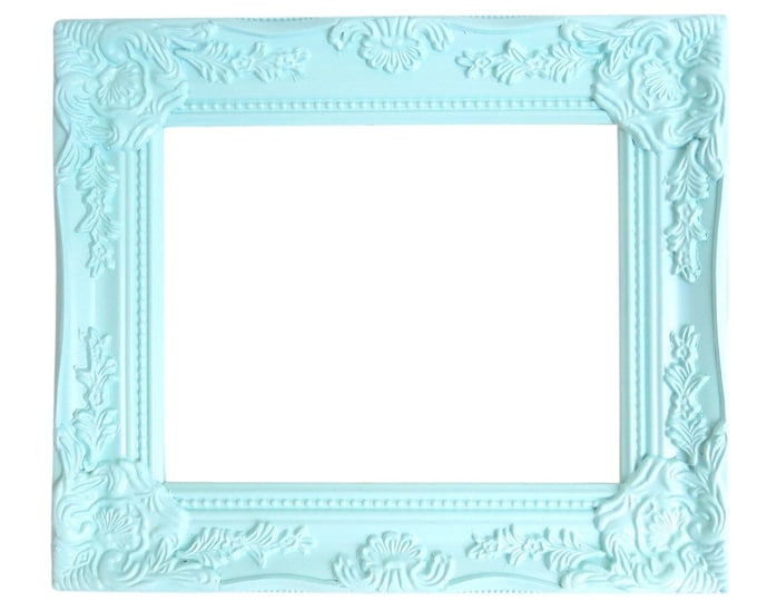 Light Blue Frame, French Cottage Frame, Vintage Style Farmhouse Frame ...