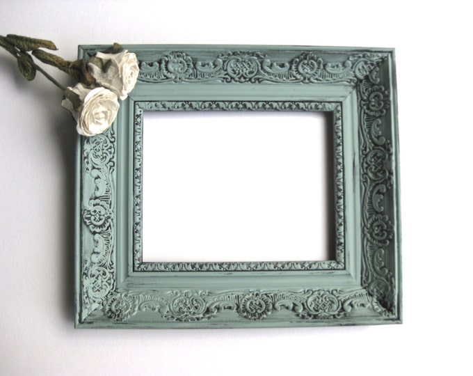 Vintage French Country Frame, Duck Egg Blue, Shabby and Chic, Paris ...