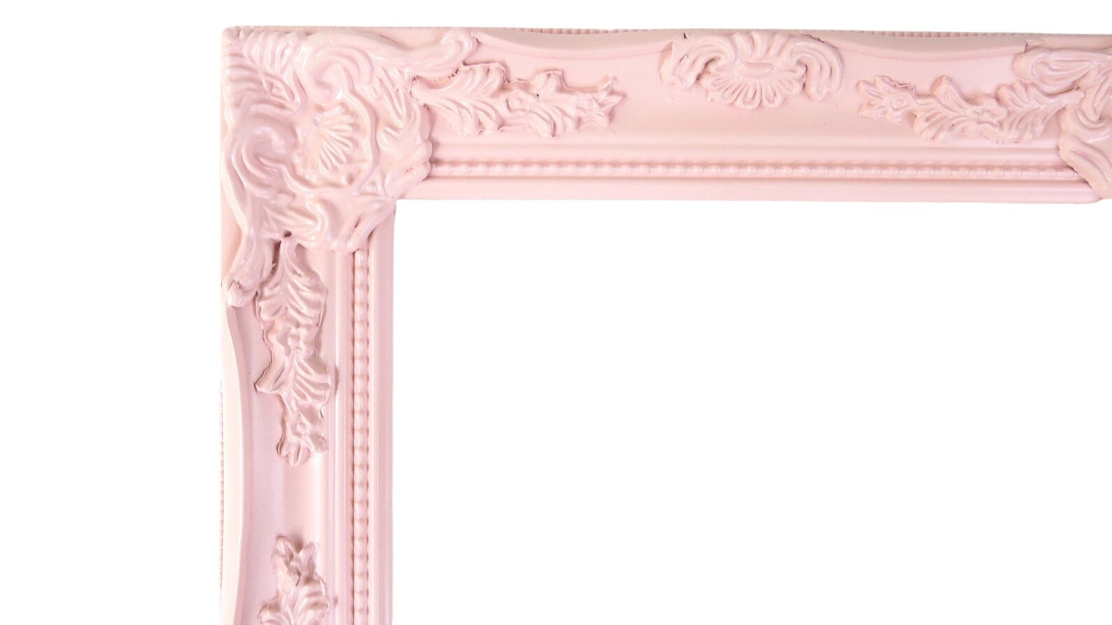 Pink Ornate Frame Farmhouse French Cottage Frame, Vintage Style Pink ...