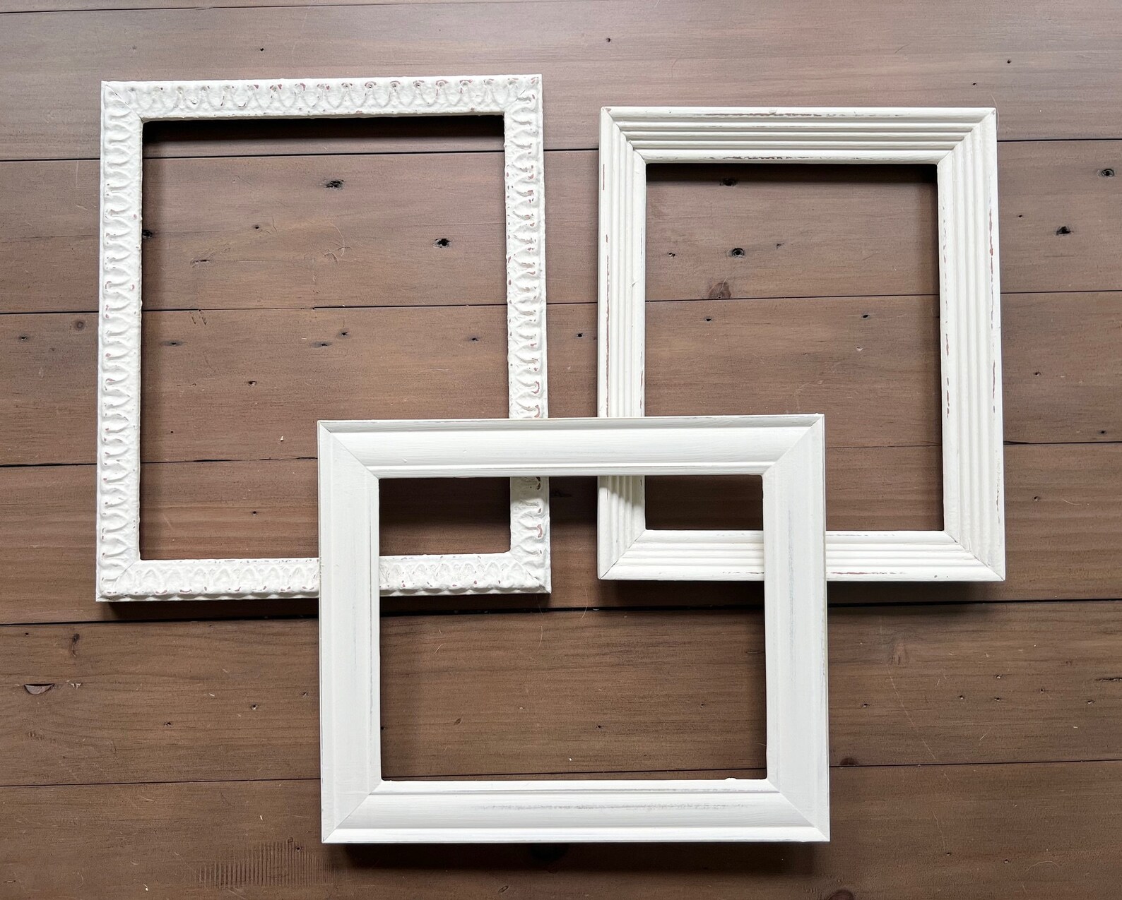 Wall Gallery Picture Frames, Shabby Rustic Frames, Farmhouse Frames ...
