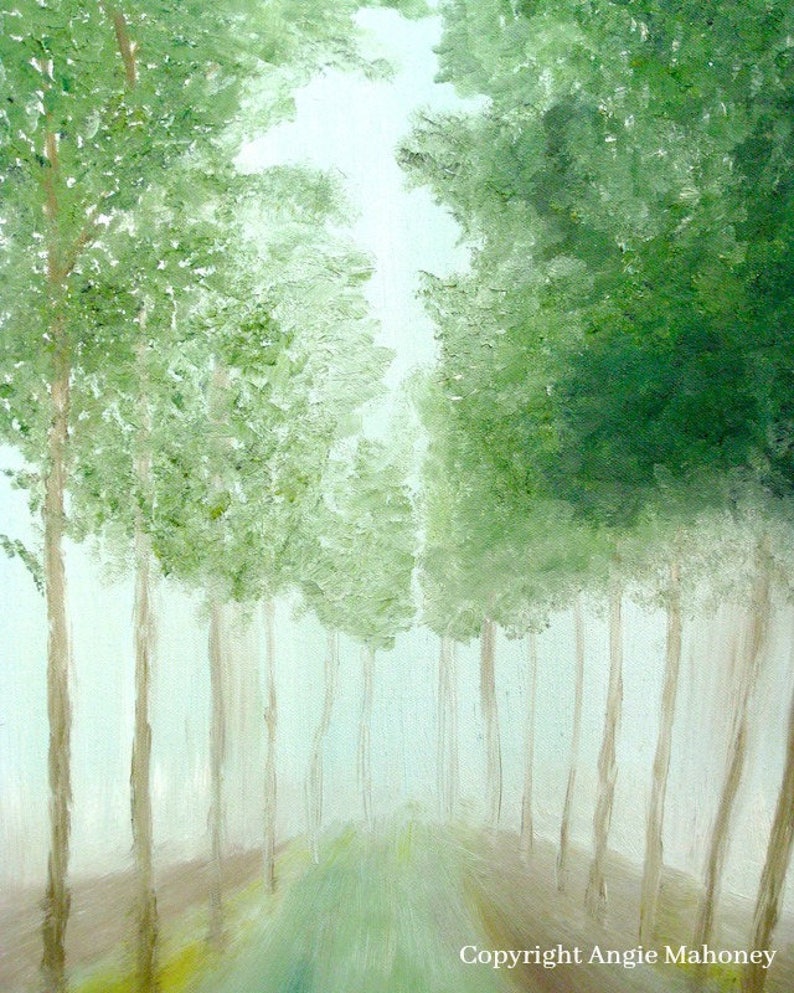 Tree Nature Landscape Art Print Green Trees Countryside - Etsy