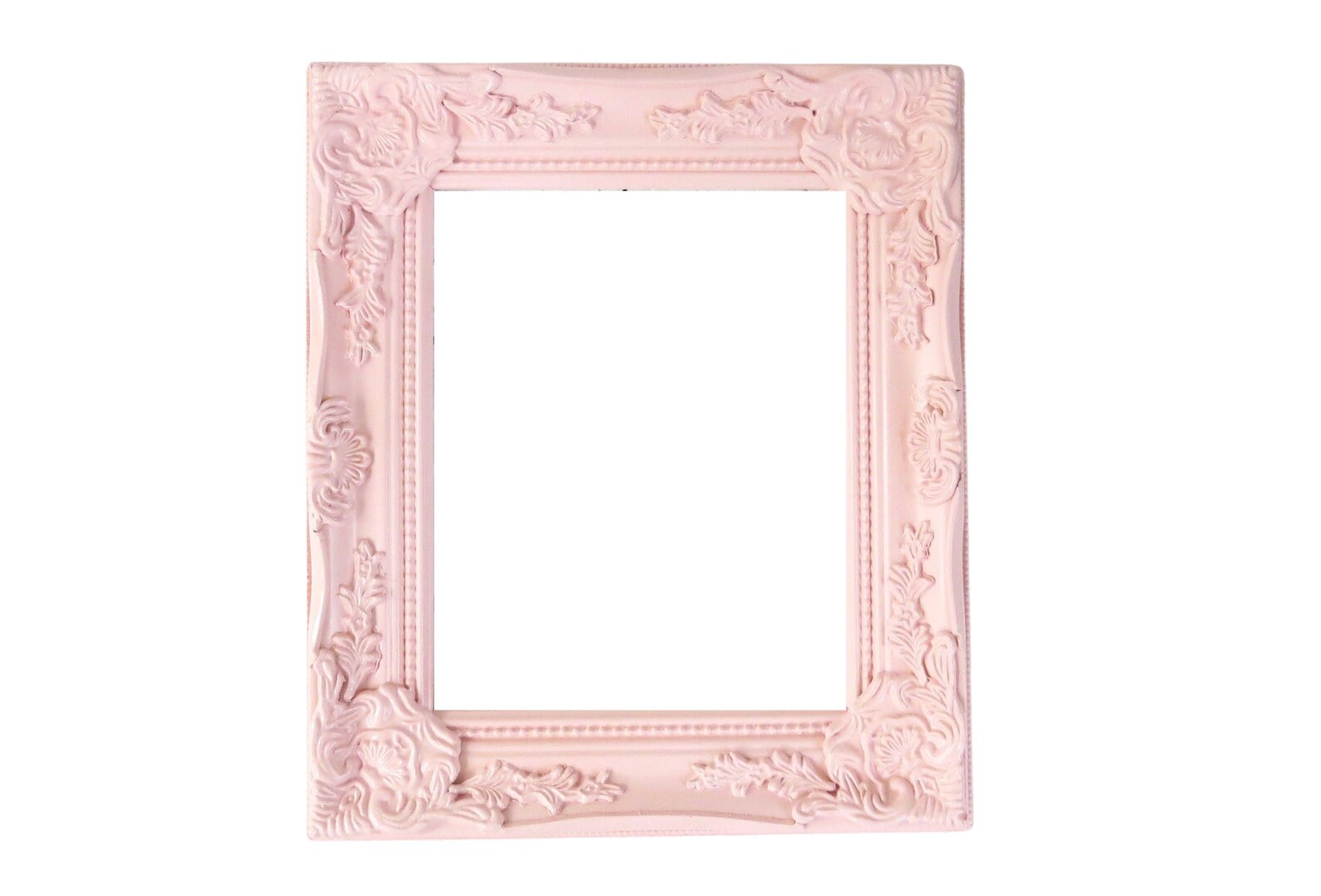 Pink Ornate Frame Farmhouse French Cottage Frame, Vintage Style Pink ...