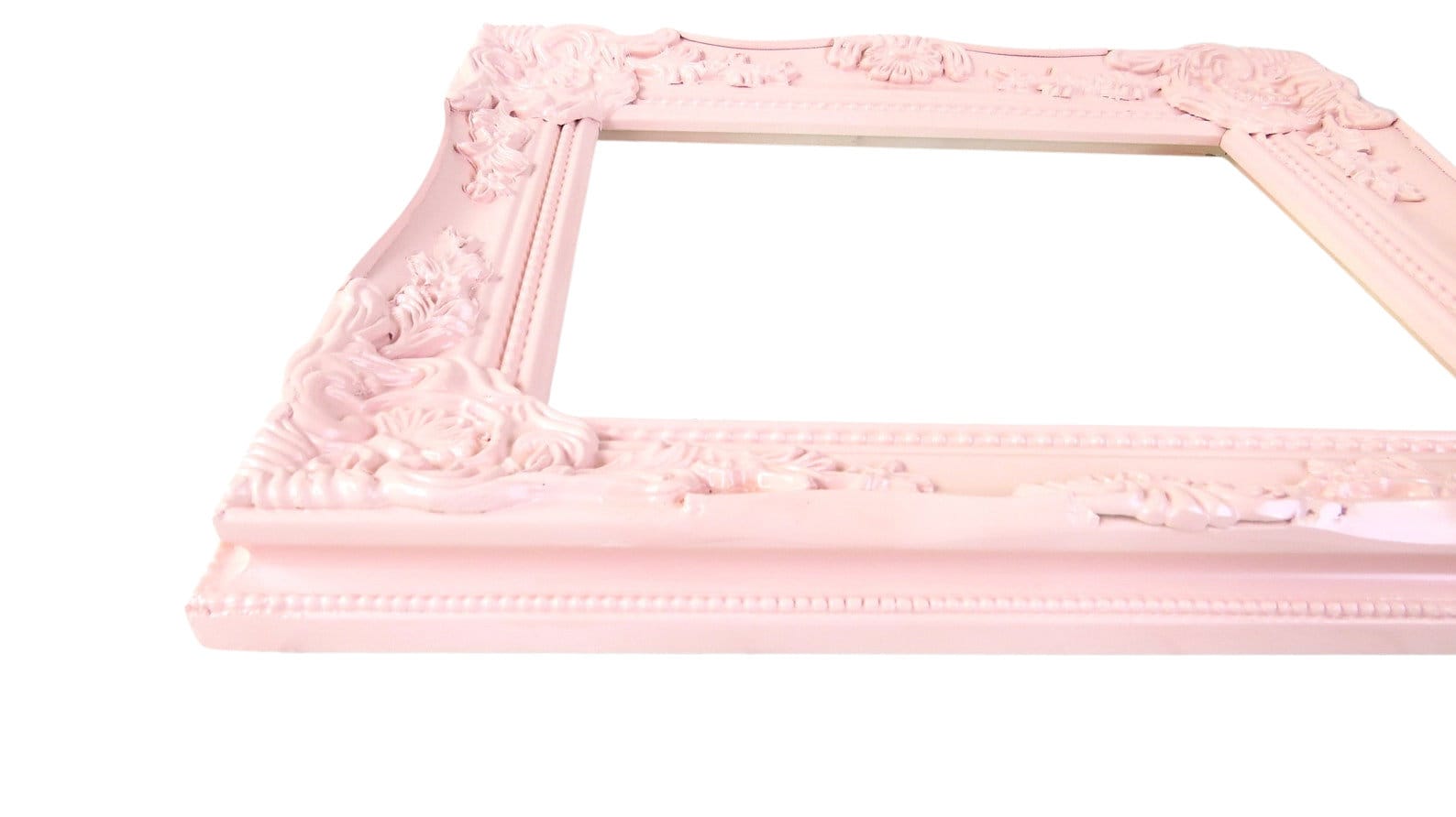 Pink Ornate Frame Farmhouse French Cottage Frame, Vintage Style Pink ...