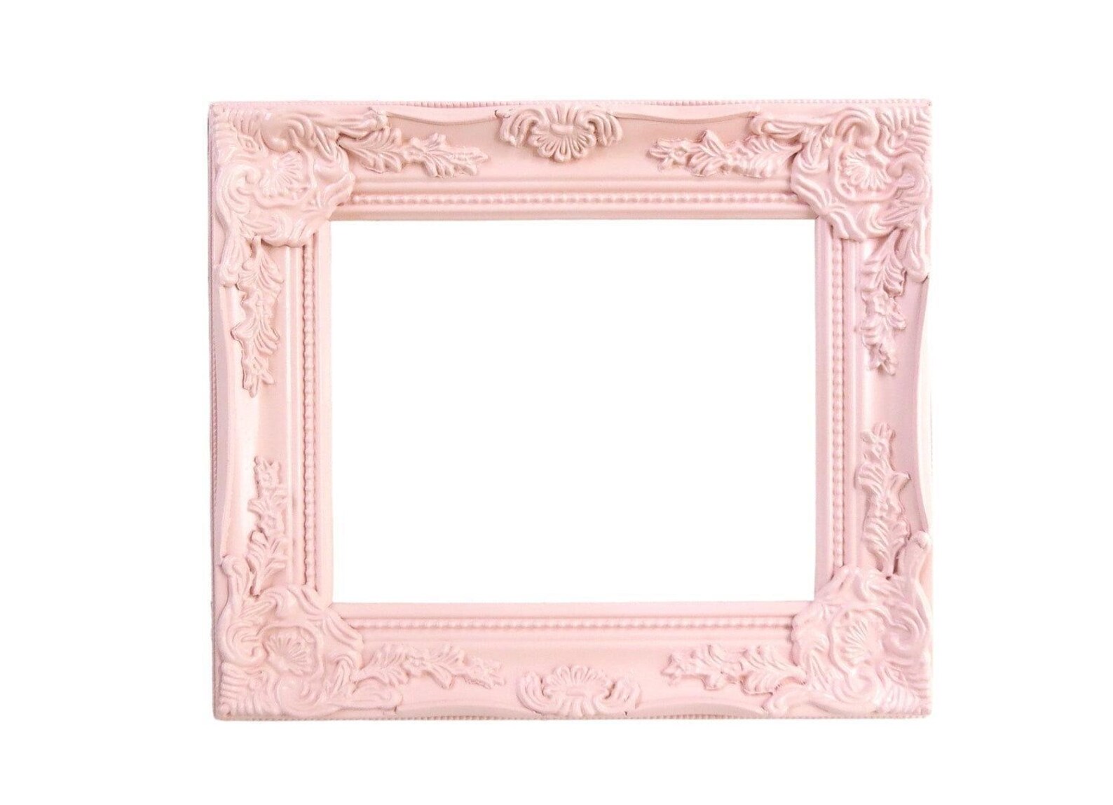 Pink Ornate Frame Farmhouse French Cottage Frame, Vintage Style Pink ...
