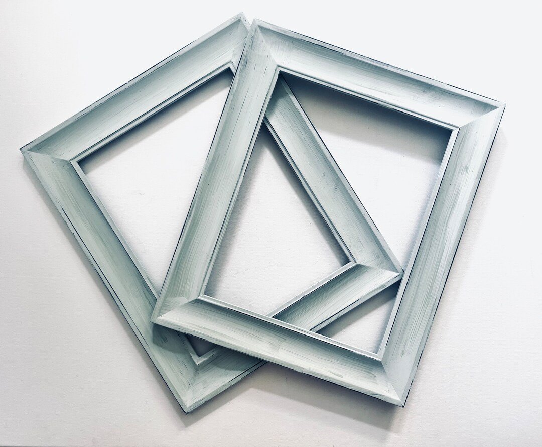 Aqua Blue Frame Set, Shabby Rustic Frames, Farmhouse Frames, Distressed ...