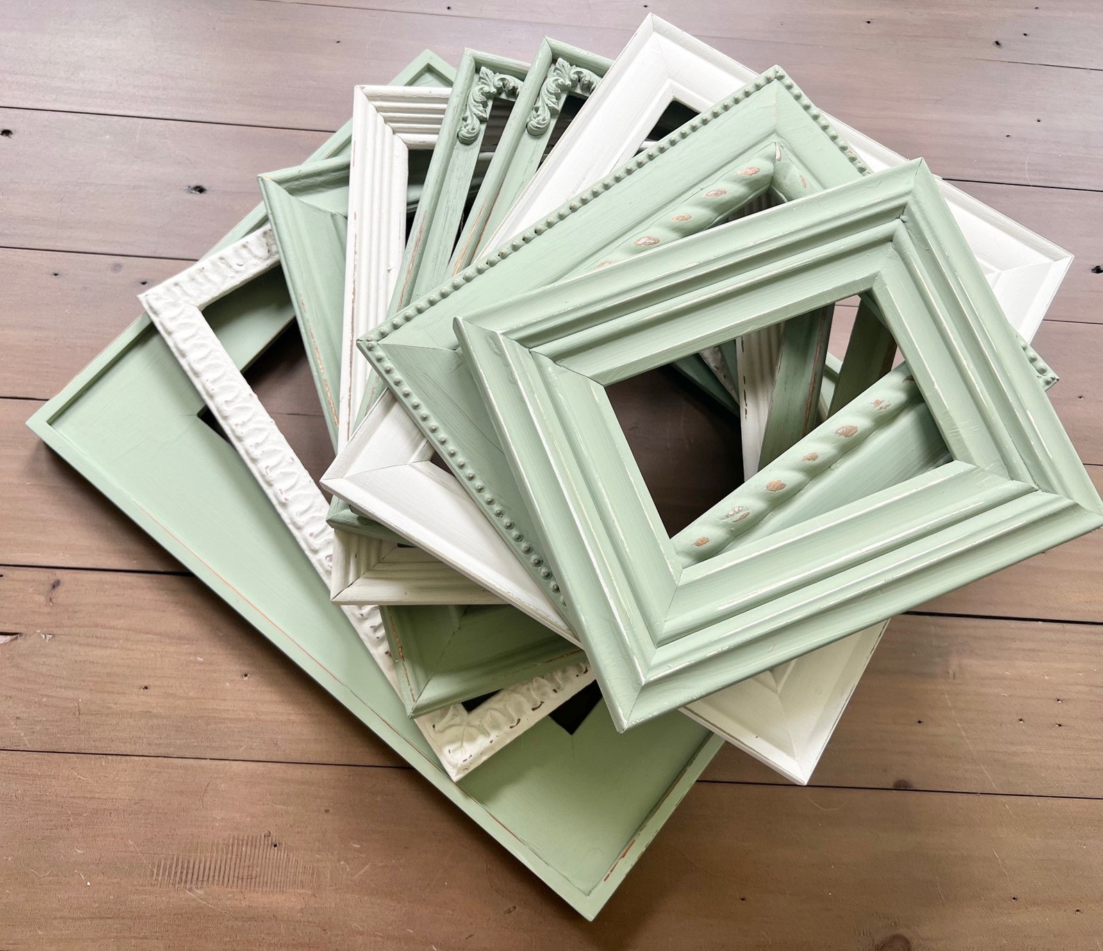 Wall Gallery Picture Frames, Shabby Rustic Frames, Farmhouse Frames ...