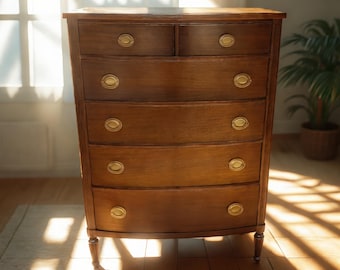 American Federal Era Mahogany Tall Boy Dresser - Etsy