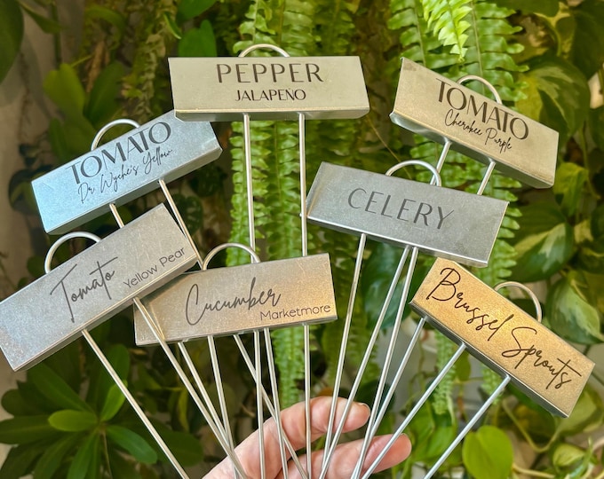 Personalized, Custom, Laser Engraved Plant Markers, Garden Tags, Plant ...