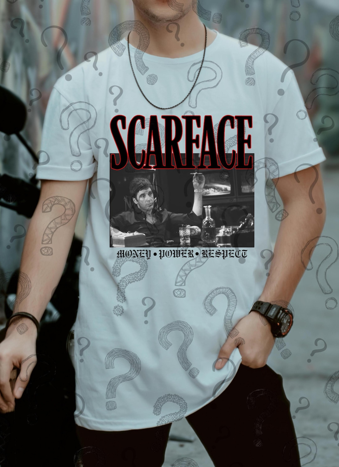 Scarface 3 PNG W Transparent Background - Etsy
