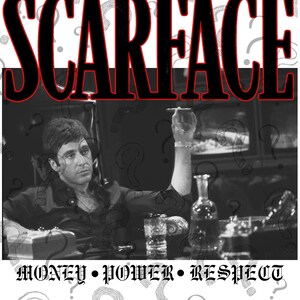 Scarface 3 PNG W Transparent Background - Etsy