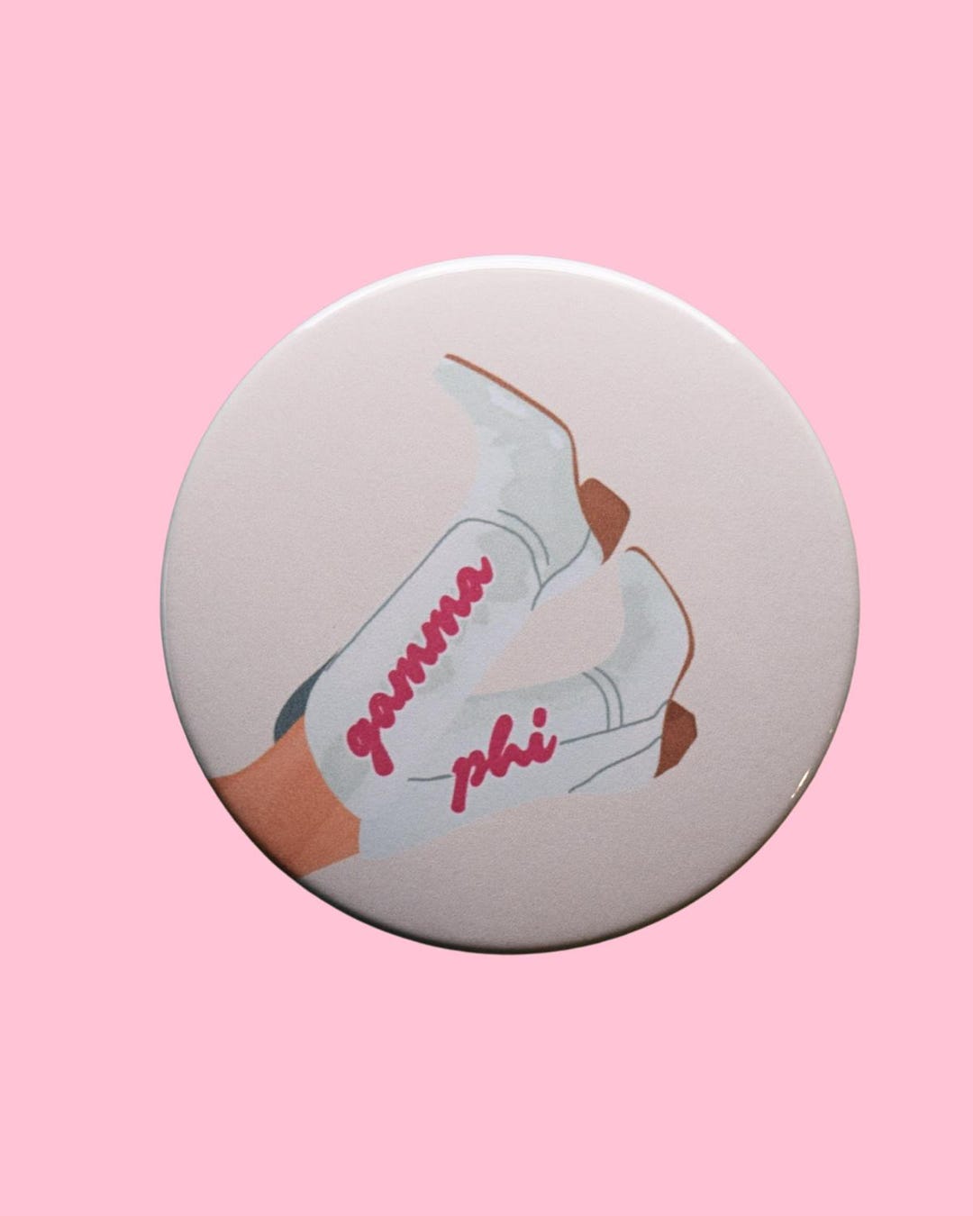 Gamma Phi Beta Cowgirl Blank Boot Button: Gphi Sorority Pin Badge - Etsy