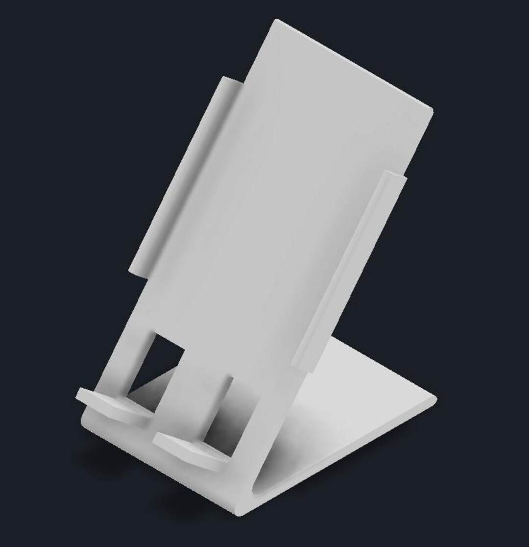 3D Printable Phone Stand With Charging Space Design STL File for Desk ...