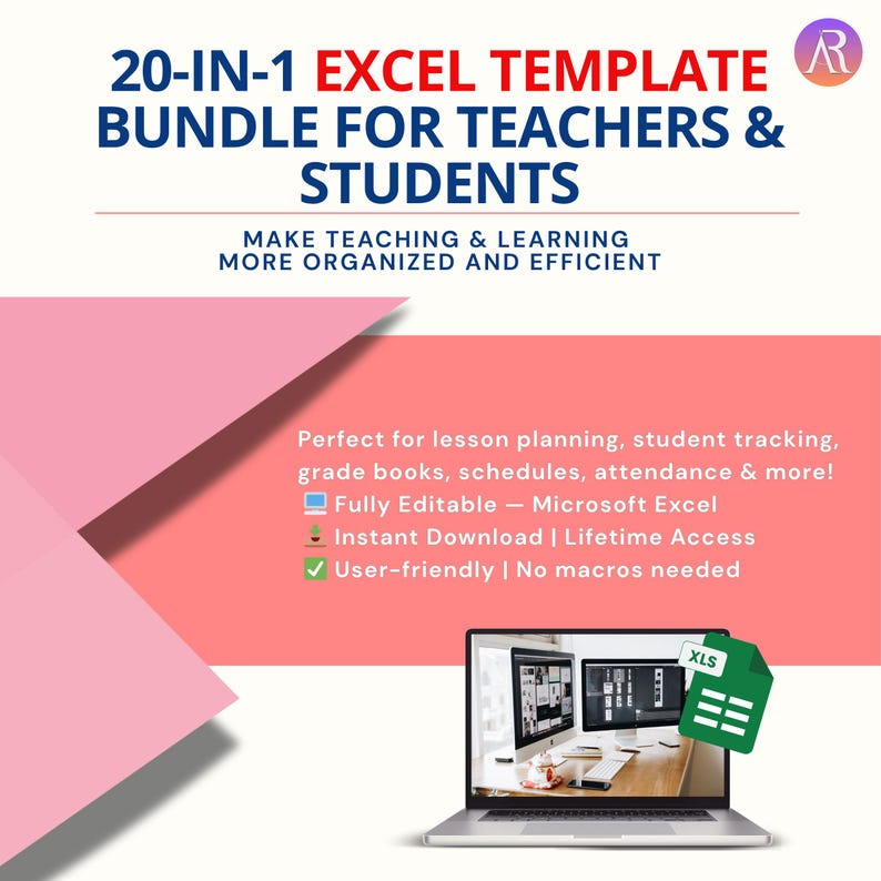20-in-1 Excel Template Bundle for Teachers & Students | Planner, Grade ...